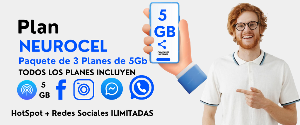 Paquete de 3 Planes de 5 Gb | Neurotech Telecom